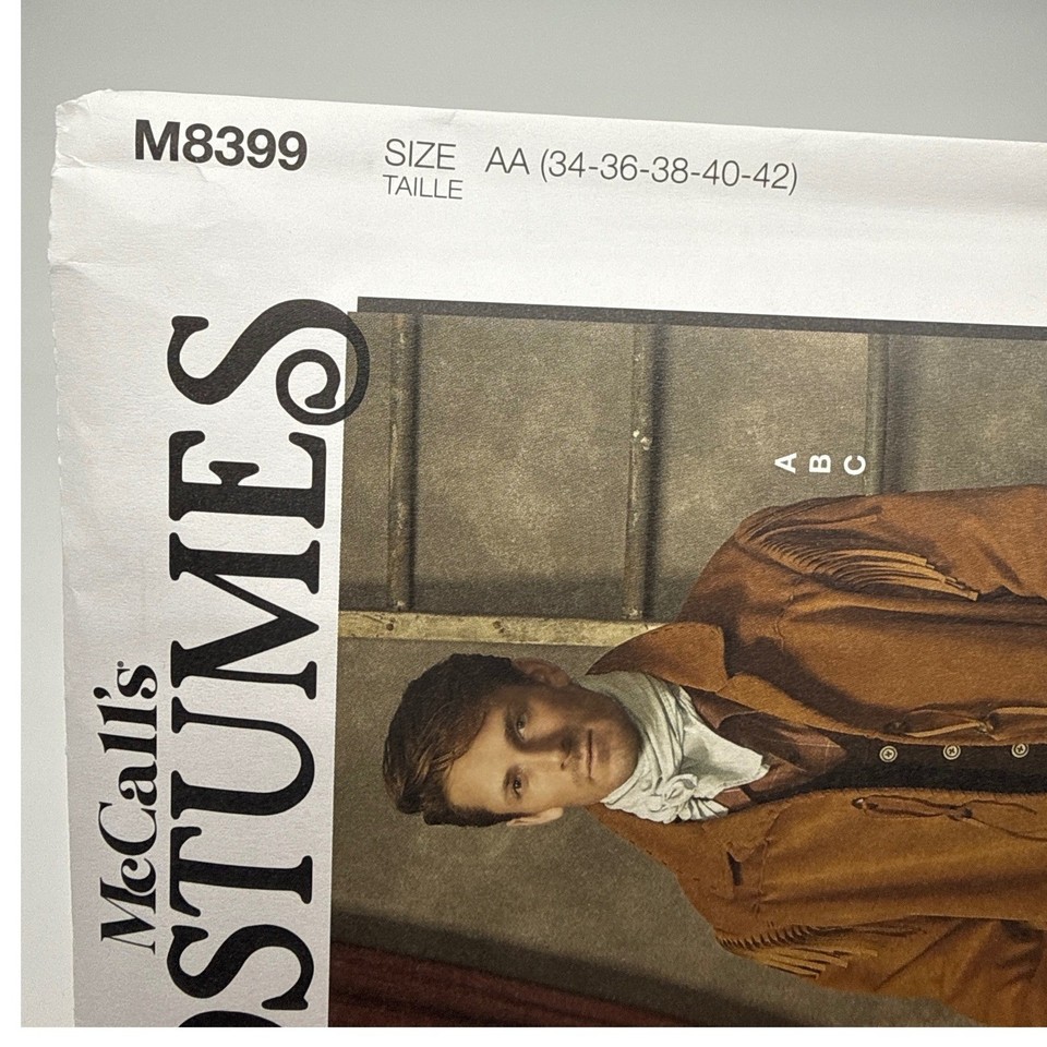 McCall's Pattern Men's Western Cowboy Costume Fringe Jacket Vest ...