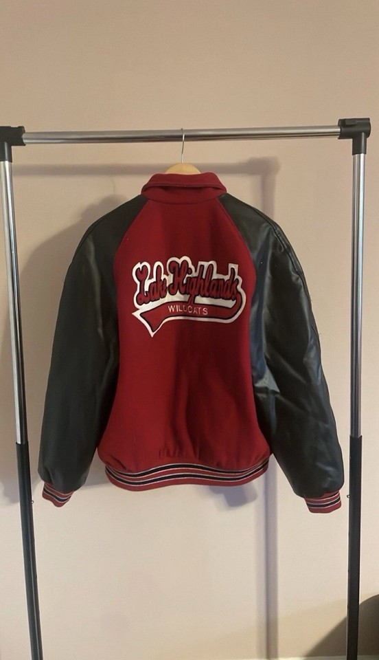 Vintage Red & Black Varsity Letterman Jacket | eBay