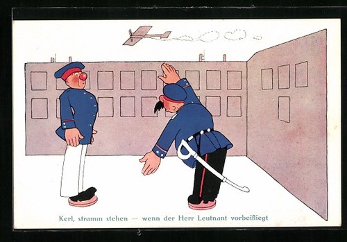 Ansichtskarte Kerl stramm stehen..., Soldaten als Holzfiguren | eBay.de