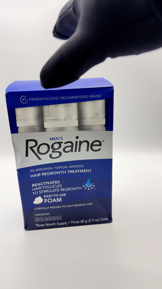 Minoxidil ROGAINE 5% Unscented Foam Hair Regrowth Treatment Pack of 3 ...