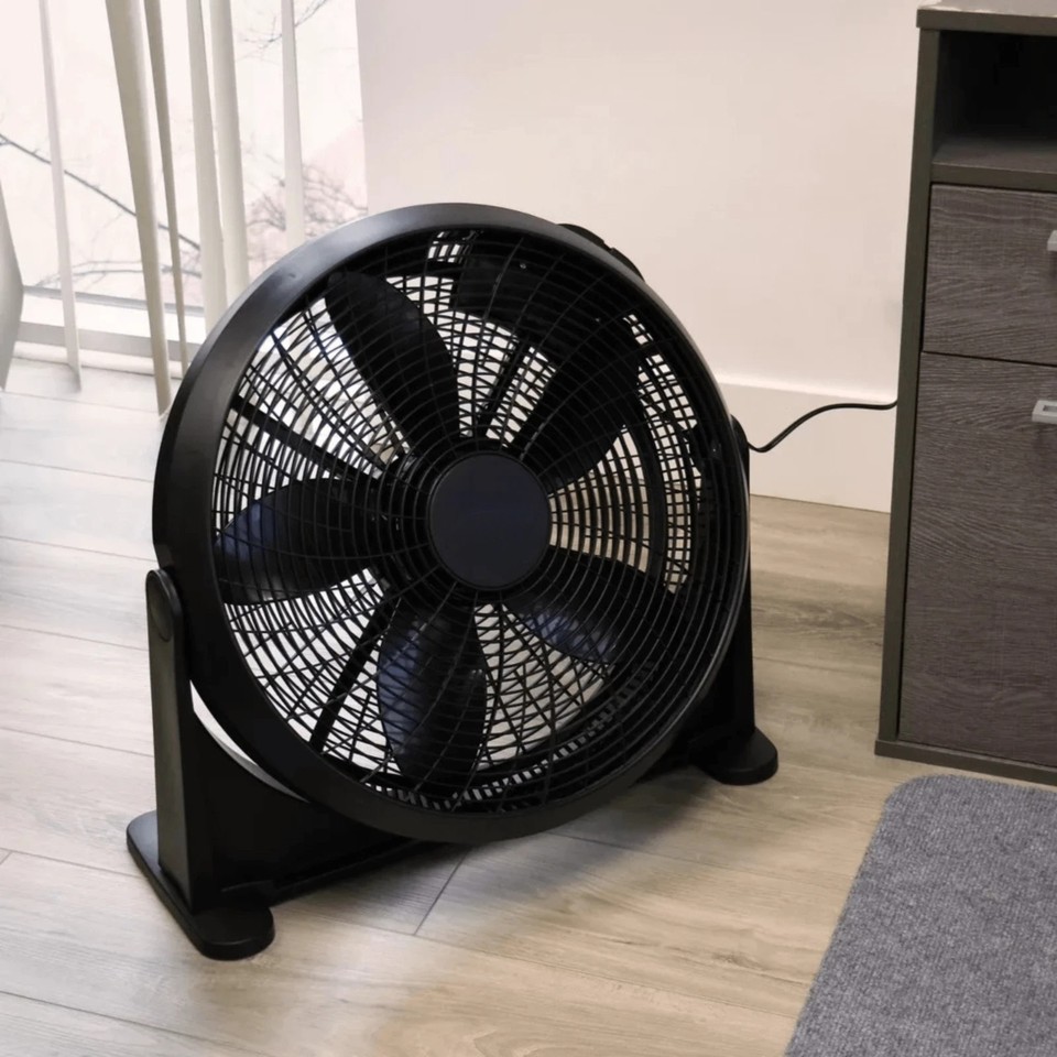 2x 20 Inch Industrial Box Fan 3 Speed Portable Floor Fan 180° Tilt 90W ...