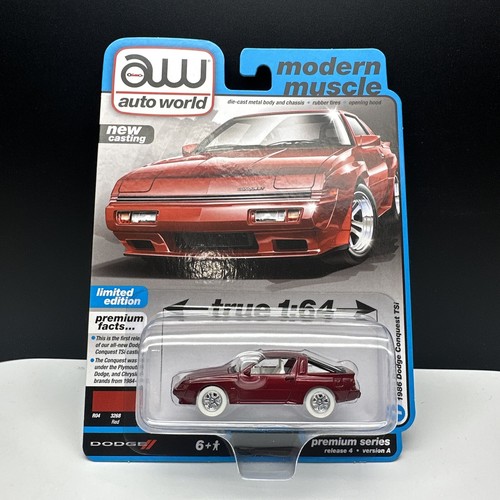 Auto World Ultra Red Chase Premium 1986 Dodge Conquest TSi Chase Nip | eBay