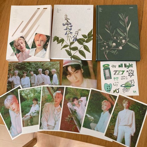 ASTRO All light White Version album CD trading photo post card set ...