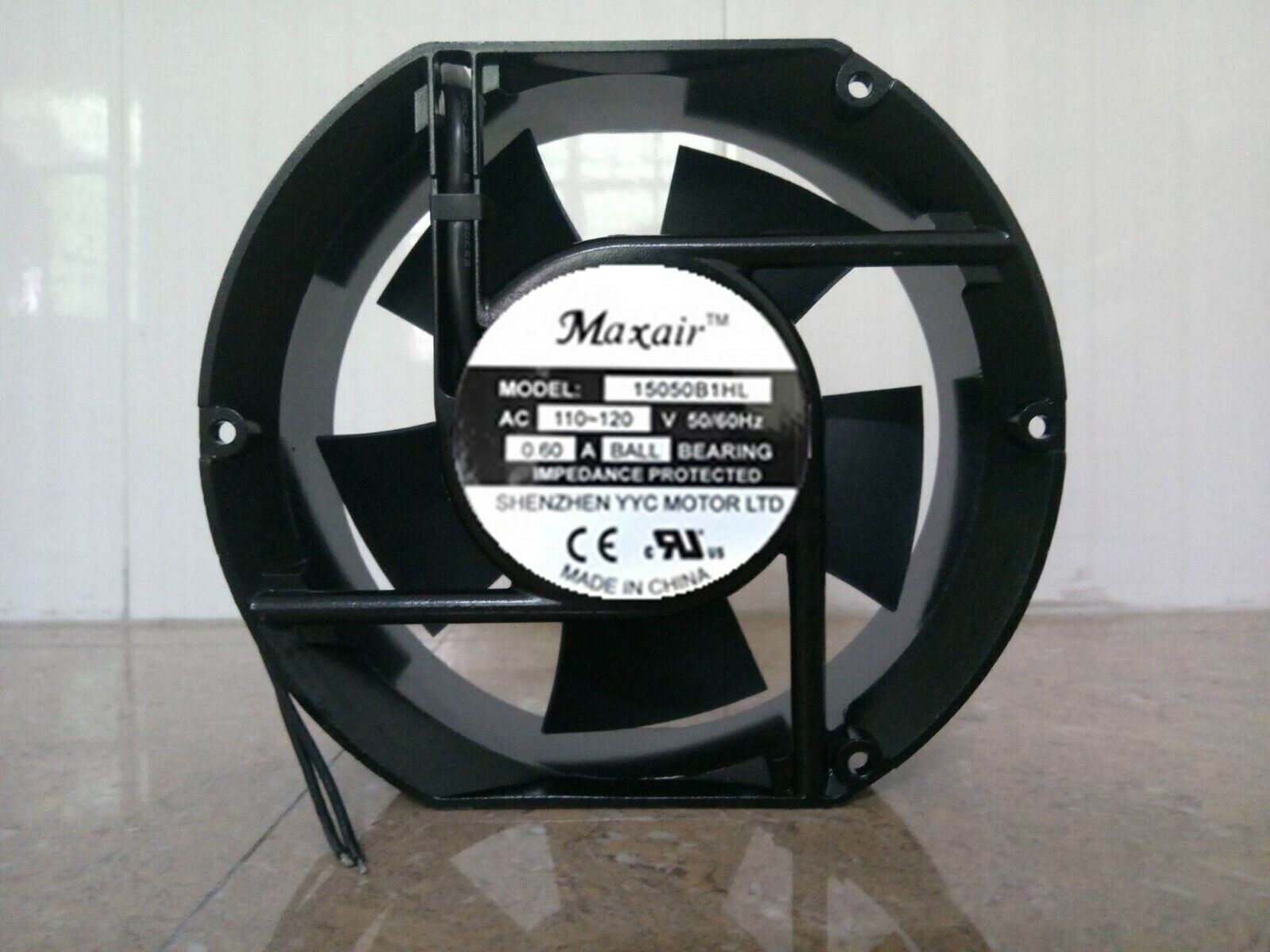 1 pcs Maxair Fan 15050B1HL AC 110-120V 0.60A 17251 17CM 2 WIRE cooling ...