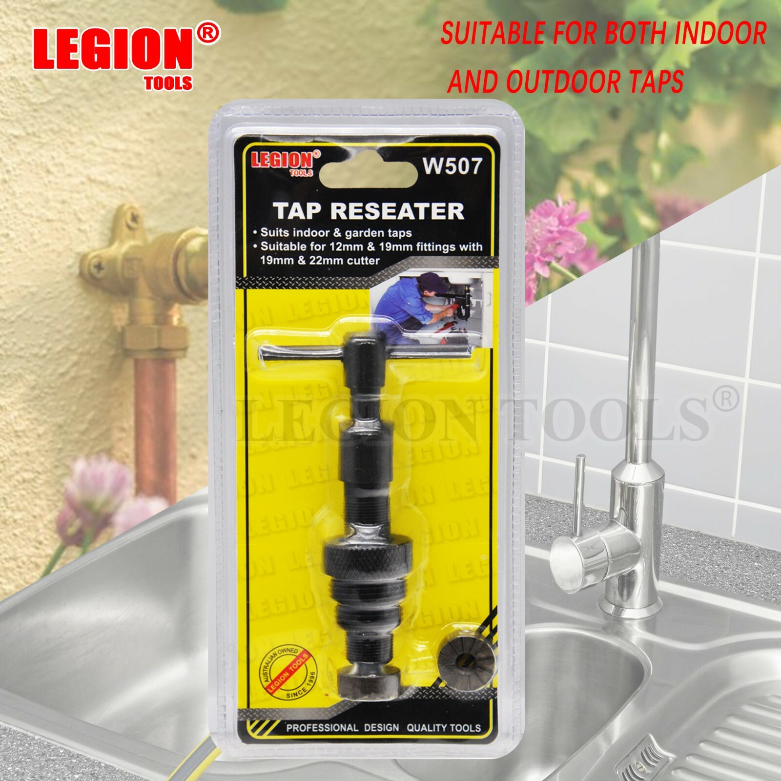 Tap Reseater Fixing Leaky Tap Plumbing Tool Indoor/Outdoor 19mm/22mm ...