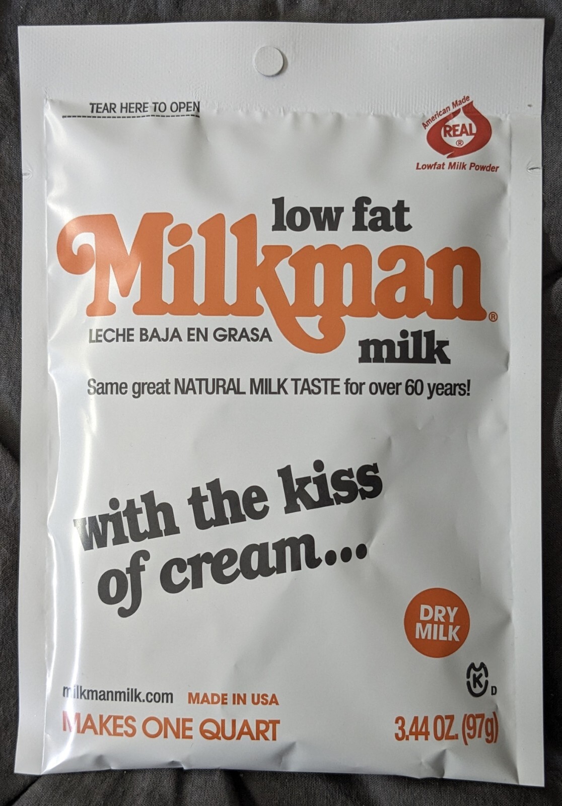 Milkman USA MADE Low-fat Instant Milk Powder Leche en Polvo 1 Packet 3 ...