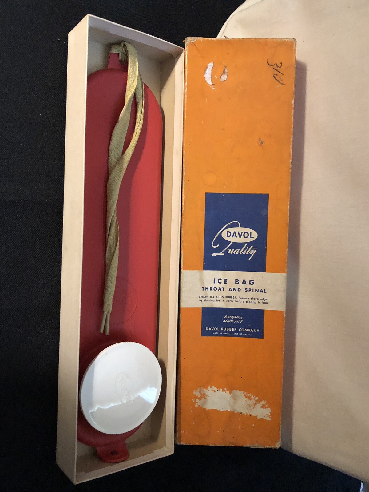 Vintage Davol Quality Ice Bag Throat And Spinal | eBay