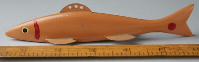 VINTAGE MARTIN PESTRUE ~ MICHIGAN ~ FISH SPEARING DECOY ~ FOLK ART ...
