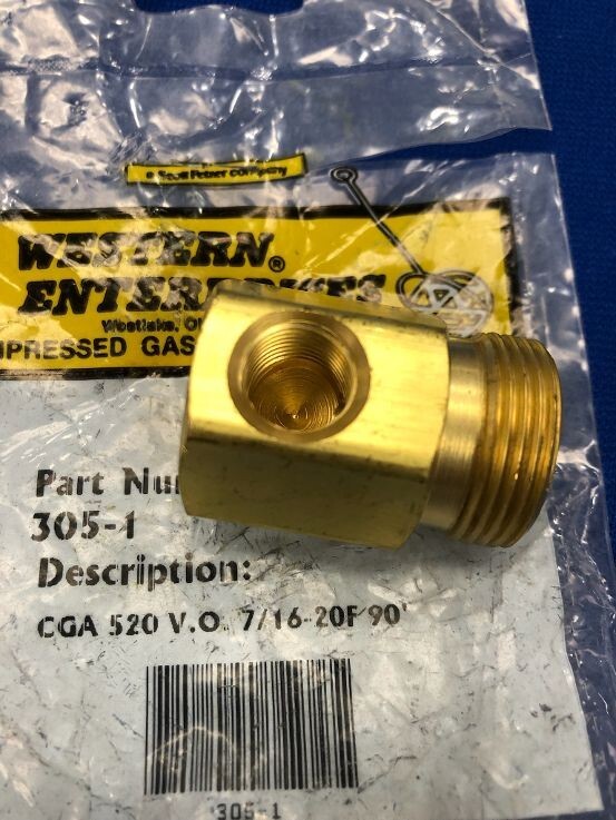 Western Enterprises 305-1 Adaptor Fitting CGA-520 Acetylene 7/16-20 | eBay