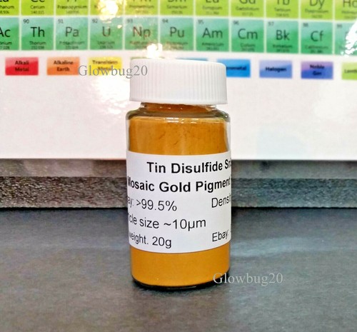 Tin Disulfide Powder SnS2, Mosaic Gold Pigment, Stannic Sulfide, Tin(IV ...