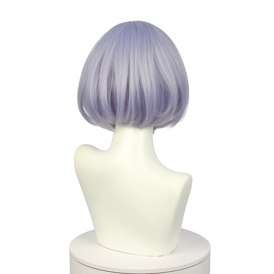 Genshin Cosplay Wig Game Cosplay Purple Short Braid Wig Halloween | eBay