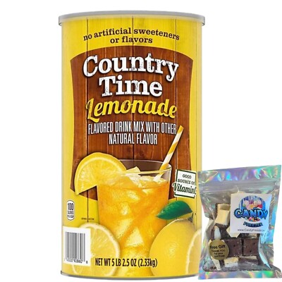 Country Time Lemonade Powdered Drink Mix, 82.5 oz with Ice Cream Bites ...