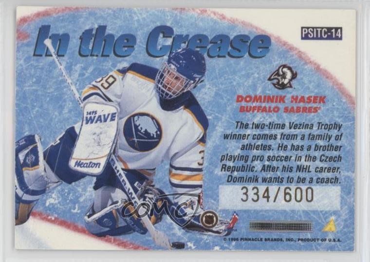 1996-97 Pinnacle Summit in the Crease Premium Stock /600 Dominik Hasek ...