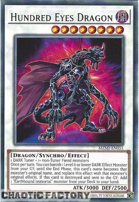YUGIOH TCG MZMI-EN051 Hundred Eyes Dragon Rare 1st Edition NM | eBay ...