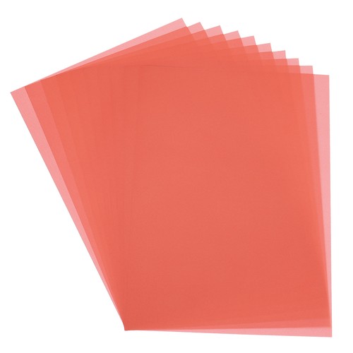 30 Sheet A4 Translucent Trace Paper 8" x 12" 100 GSM, Red 745060636577 ...