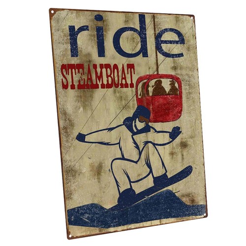 Ride Steamboat Metal Sign; Wall Decor for Vacation Home | eBay