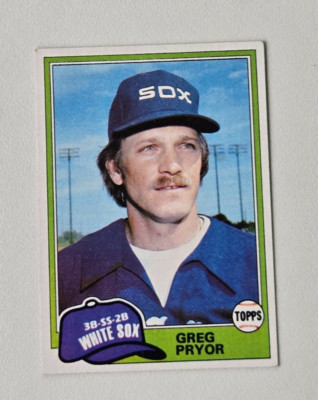 Greg Pryor VINTAGE 1981 Topps Baseball Card # 608- Chicago White Sox | eBay