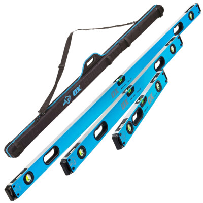 OX Tools P028603 Pro Spirit Level Set 600mm 1200mm & 1800mm with 3 ...