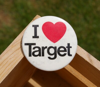 I "Heart" Target Love 2 1/4" Metal Lapel Pin Pinback Button | eBay
