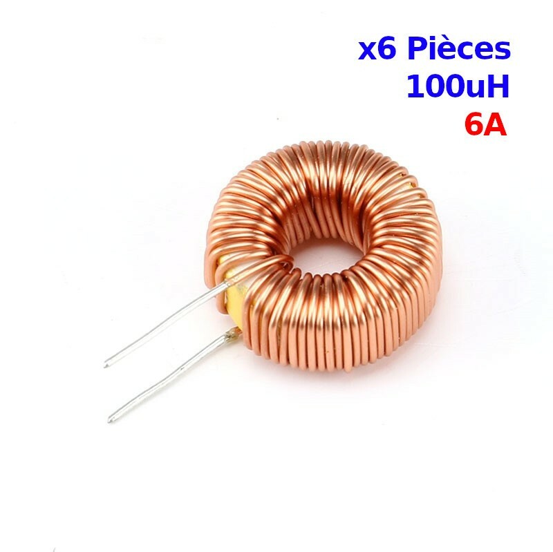x6 Pcs Inductance toroïdal, A broches 6A 100UH 7655E | eBay