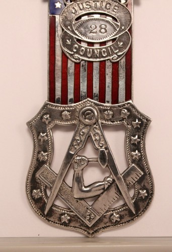 JR Order United American Mechanics OUAM Sterling Silver Freemason ...