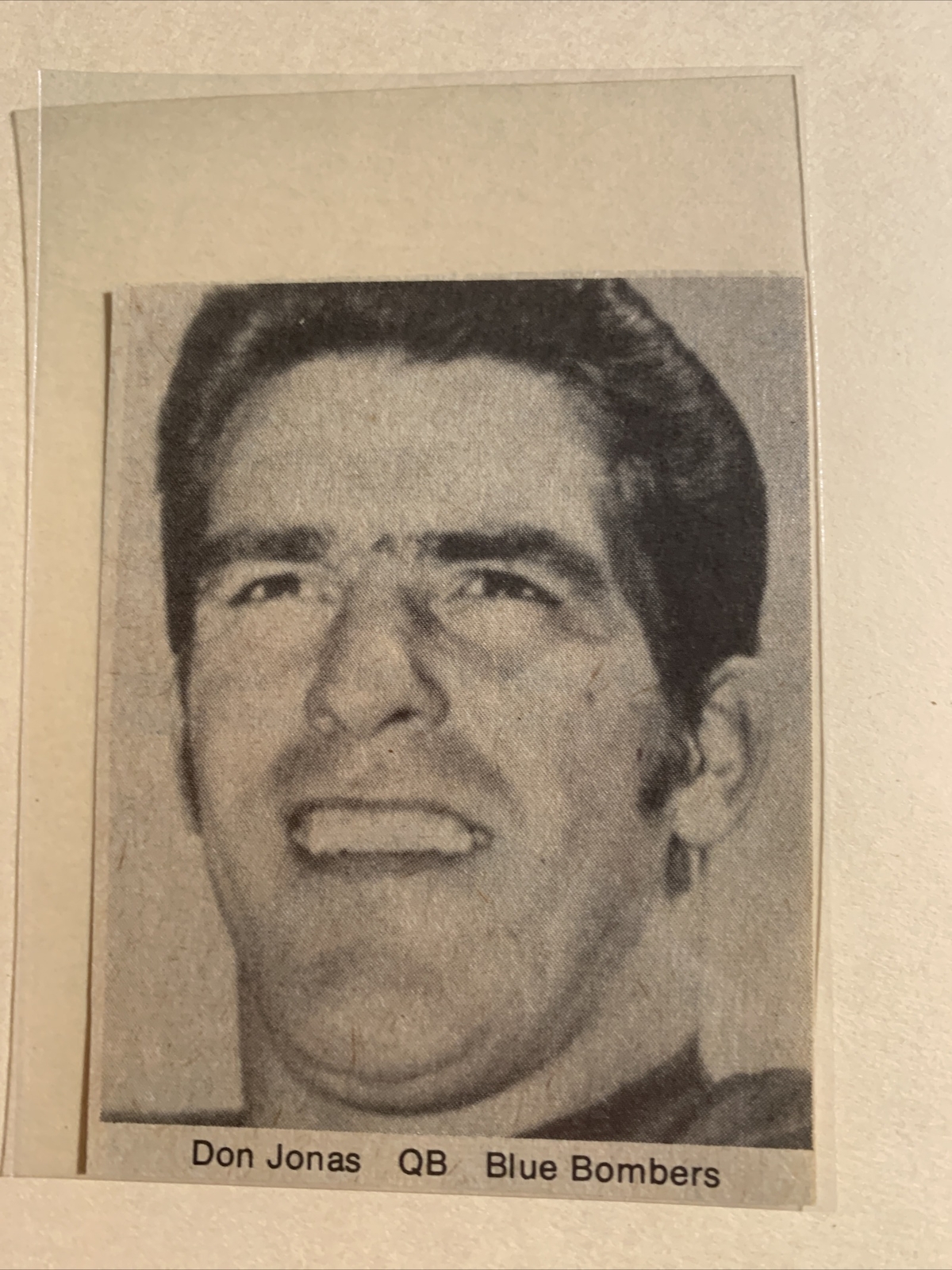 Don Jonas Winnipeg Blue Bombers CFL 1972 Pros Football Pictorial Panel ...
