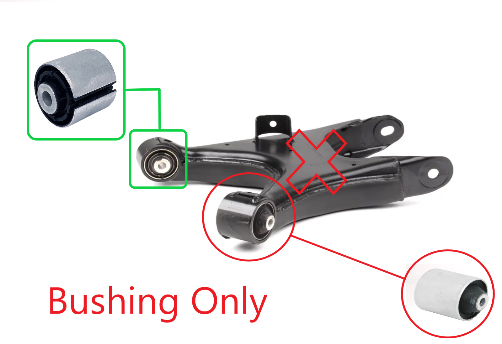 33326755471+33321090031 For 2pcs 1995-2003 BMW 5 E39 Rear Control Arm ...