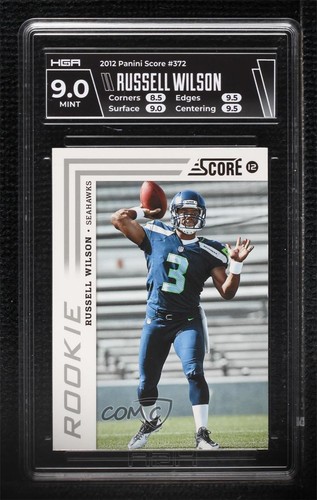 2012 Score Russell Wilson (Passing) #372.1 HGA 9 MINT Rookie RC | eBay