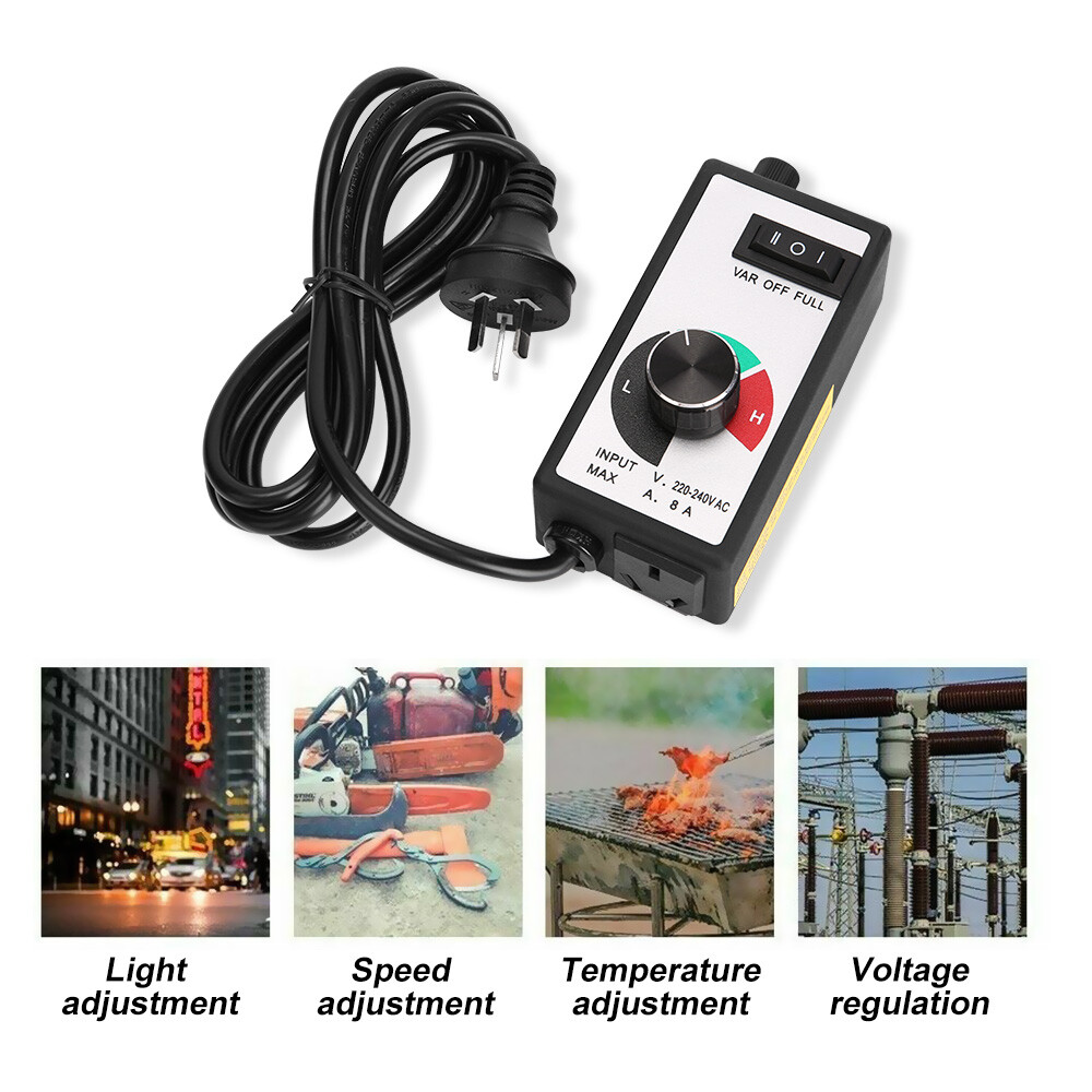AU Plug 8A 220V-240V Variable Speed Controller Control Motor Rheostat ...