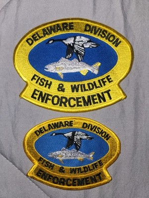 2-Delaware Fish And Wildlife Division Enforcement Patches 3"-4" PATCH ...