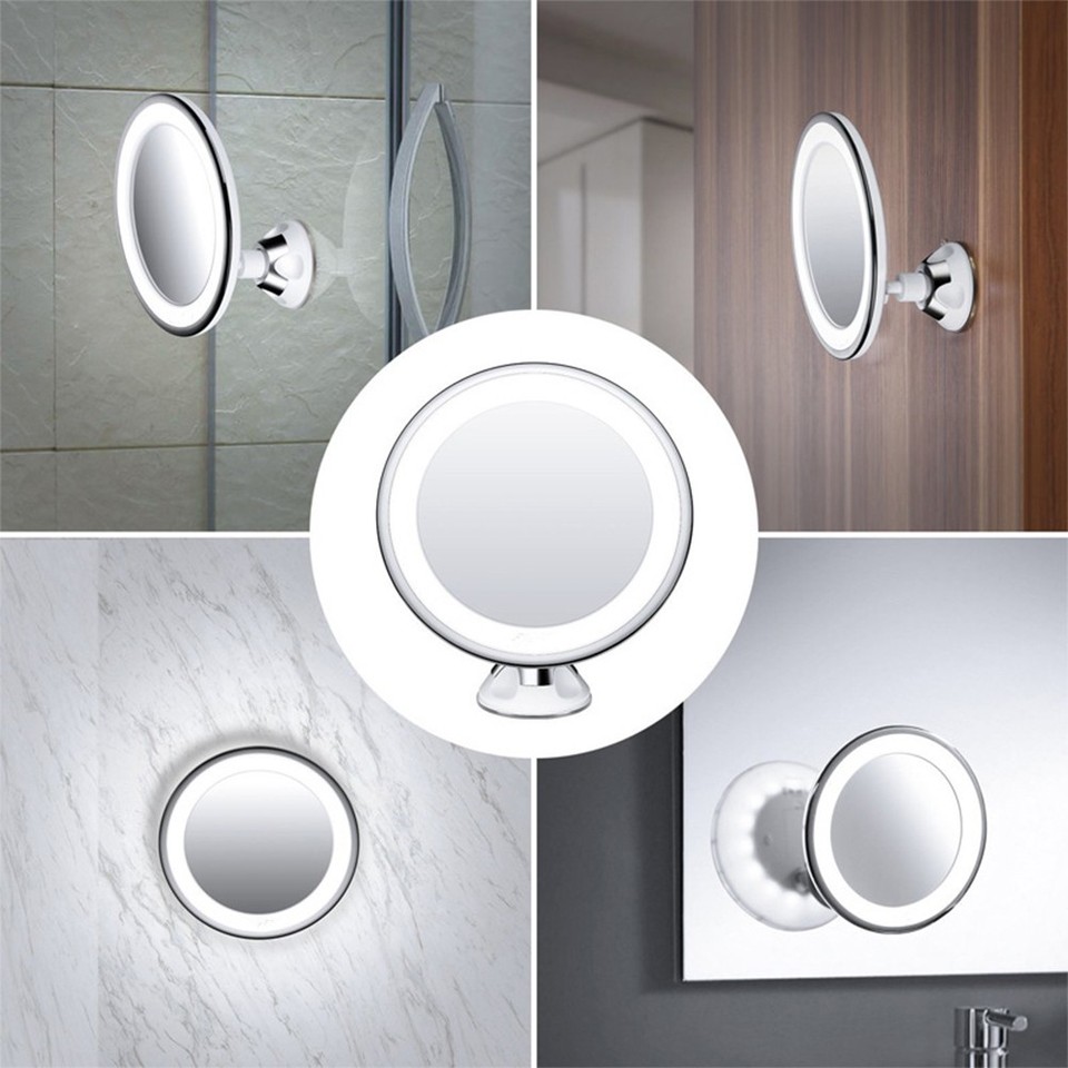 LED Lighted Cosmetic Mirrors Lighted Makeup Mirror Flexible Arm For ...