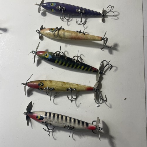 Five Vintage Devil Horse Fishing Lures | eBay