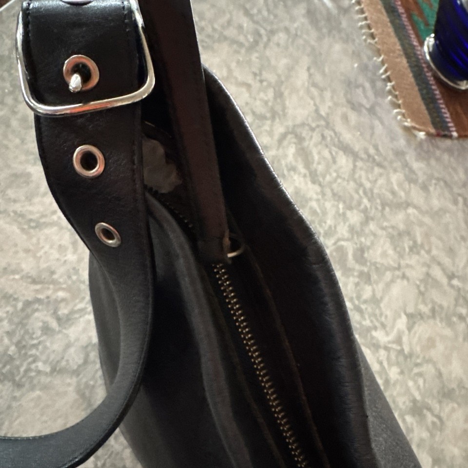Vintage Coach Legacy Soho Black Leather Duffle Bucket Shoulder Bag 9186 ...