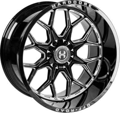 26x14 Black Milled Hardcore HC104 8x180 Offroad Rims Wheels 24 | eBay