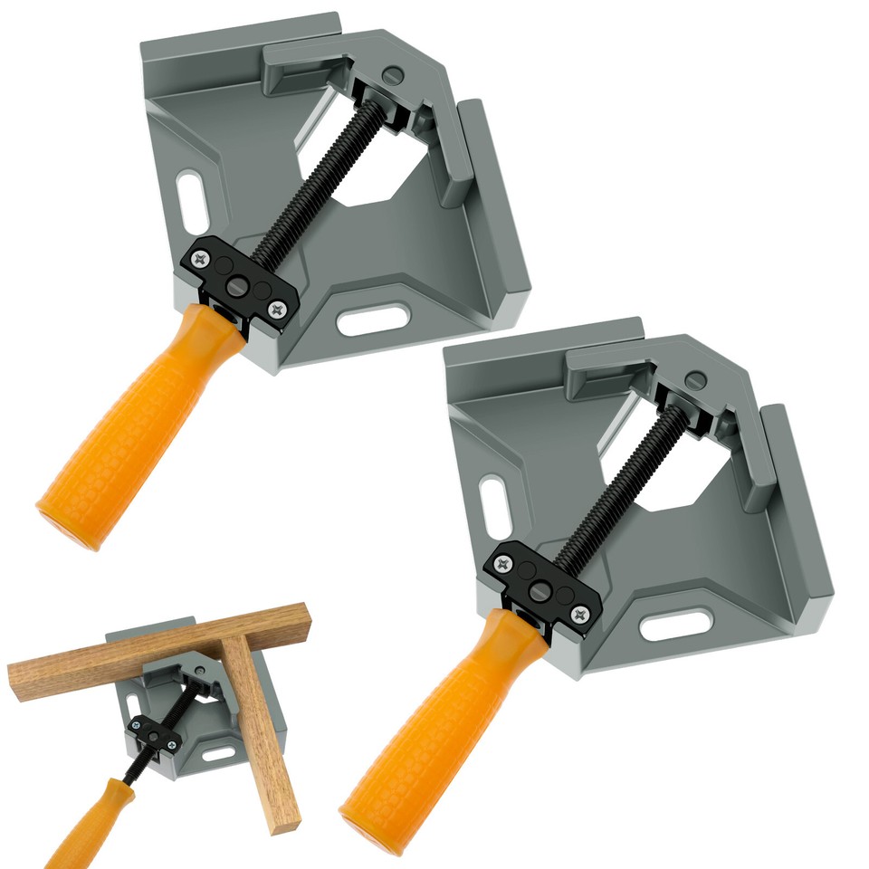 2x 90° Right Angle Clamps Woodworking Corner Clamp Vice Grip Welding ...