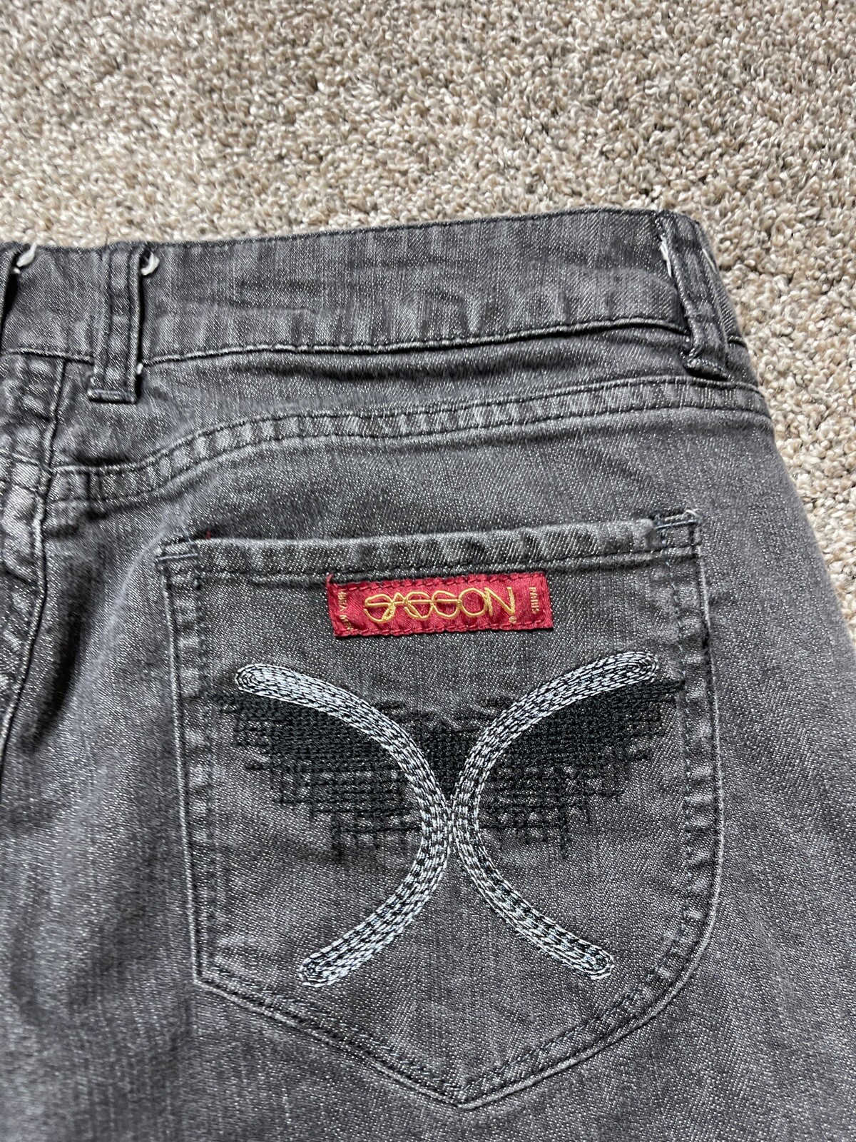 Sasson Ooh La La Bootcut Boogie Jeans Women's 14 Gray… - Gem