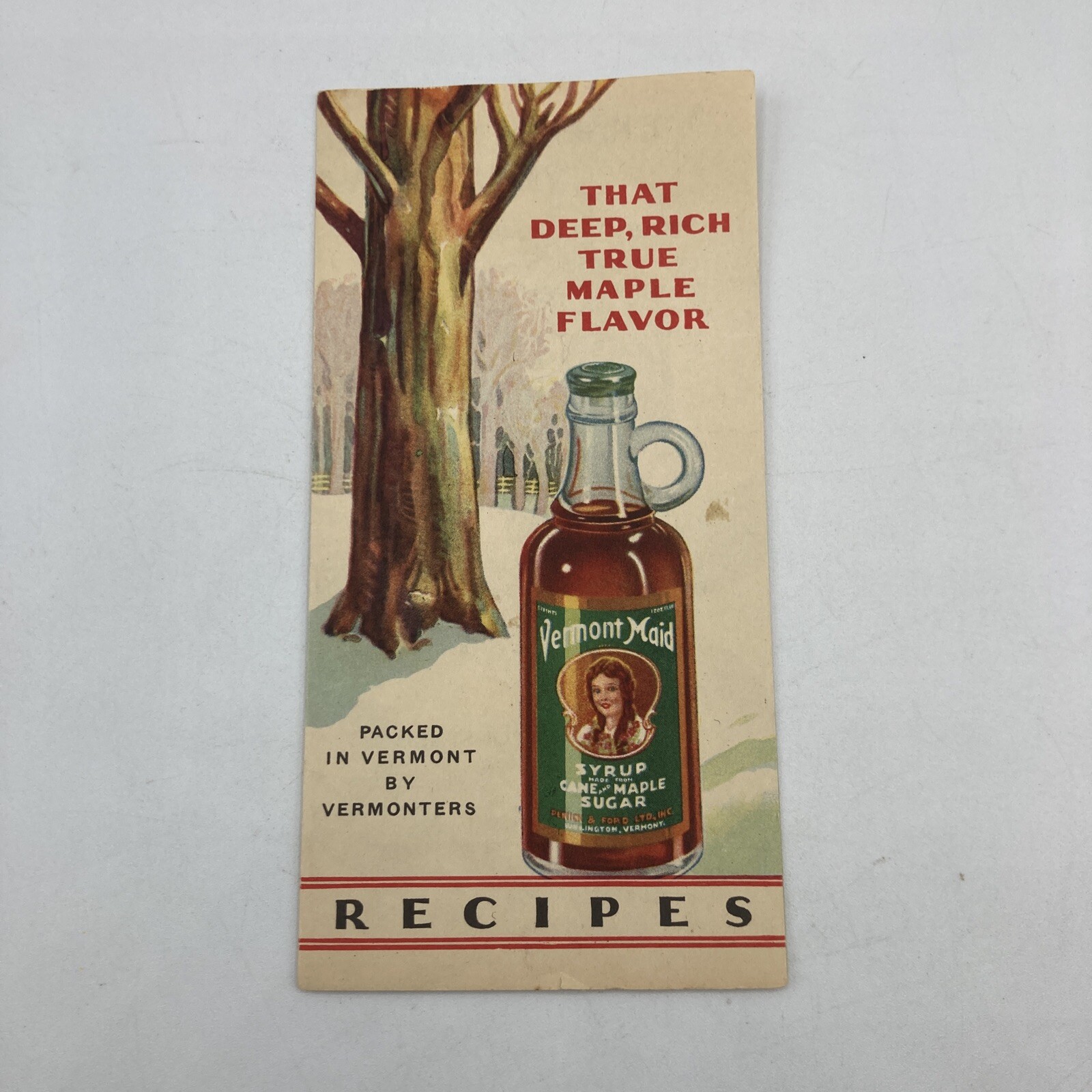 Vermont Maid Syrup Pamphlet, 1932 Vintage Adverstising with Recipes | eBay
