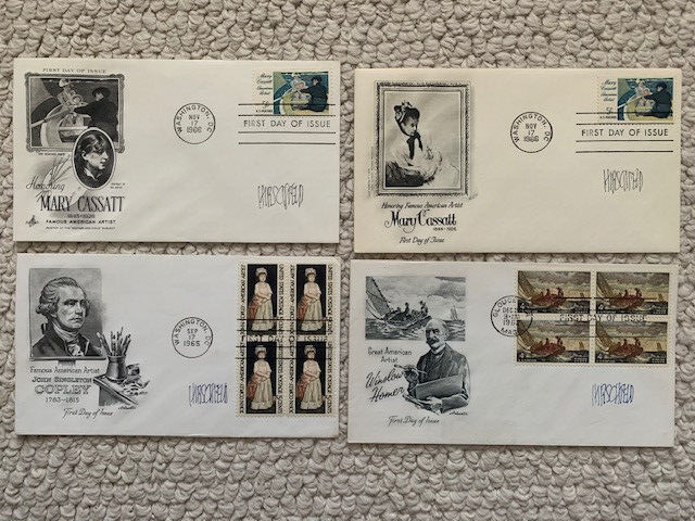 HIRSCHFELD LOT OF 8 authentic hand signed vintage First Day Covers MUST ...