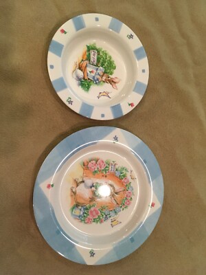 Pfaltzgraff Peter Rabbit Baby Dish And Plate Set Plastic | eBay