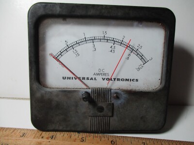 VINTAGE"UNIVERSAL VOLTRONICS" DC AMPERES GAUGE. | eBay