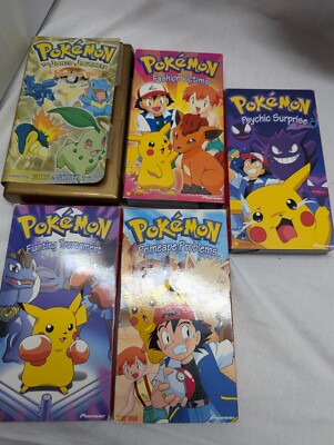 Pokemon VHS Lot of 5 Original Series 1997 1998 Nintendo Viz Video ...