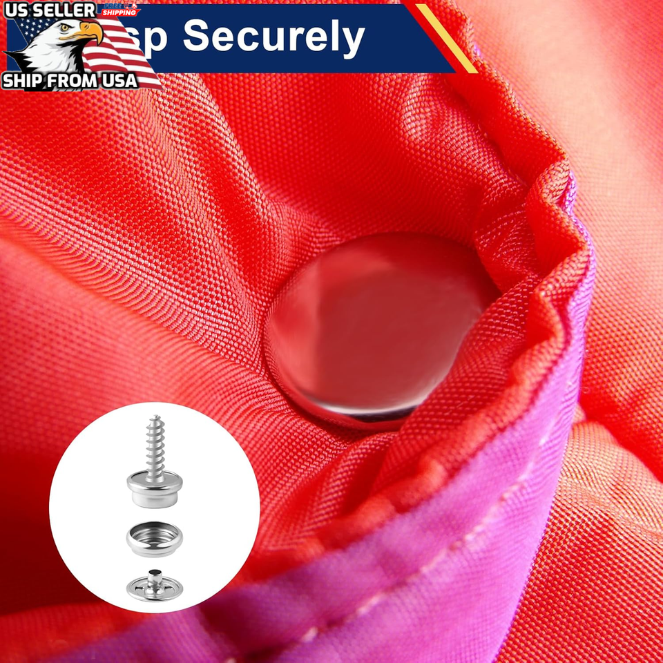 50 Set Stainless Steel Boat Marine Canvas Snap Cover Button Socket ...