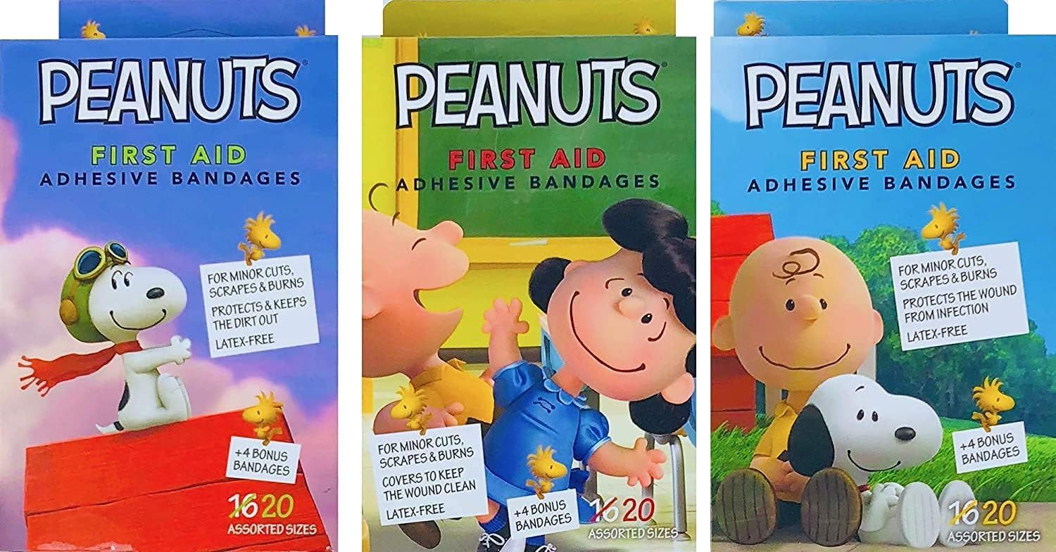 Peanuts Kid's First Aid Bandages 20 Count (Pack of 3) | eBay