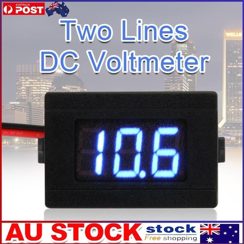 0.36inch LED Digital Voltmeter DC 4.5-30V Two Line Volt Meter(Blue) | eBay