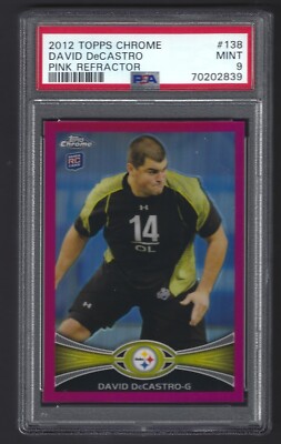 2012 TOPPS CHROME #138 DAVID DeCASTRO PSA 9 MINT PINK REFRACTOR ONLY 1 GRADED | eBay