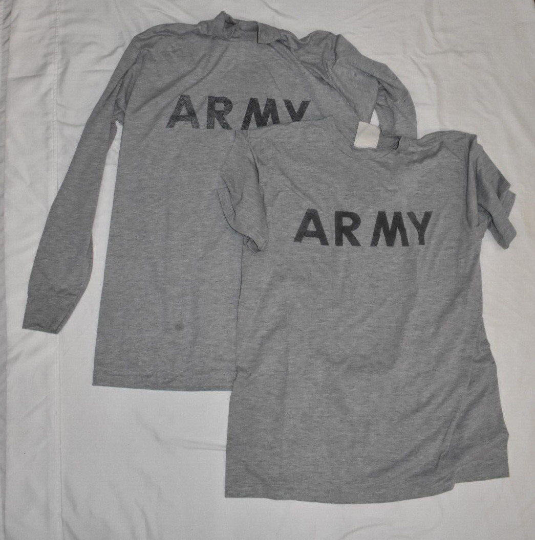 2 Real US Army Physical Fitness PT Uniform T-Shirt Me… - Gem