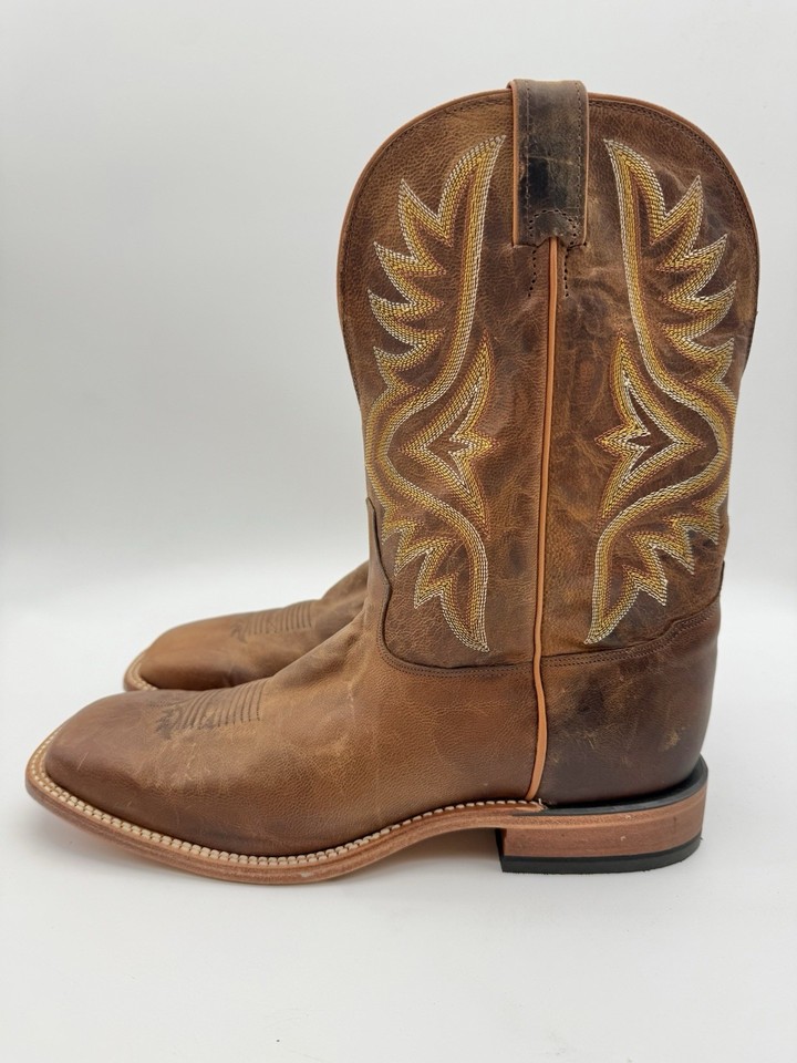 Tony Lama Avett 11 Inch Square Toe Cowboy Mens Brown Casual Boots 7956 ...