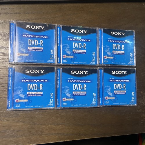 Sony Handycam DVD-R 1.4 GB 30 Minute Single Sided Lot Of 6 27242621886 ...