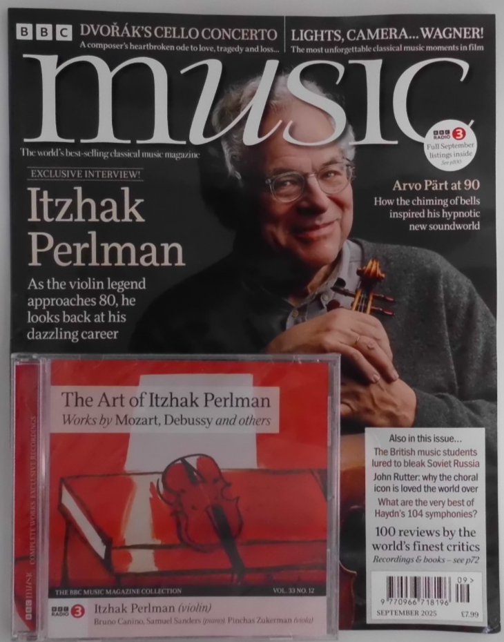 BBC Music magazine Sep 2025 Violinist Itzhak Perlman at 80 + Itzhak ...