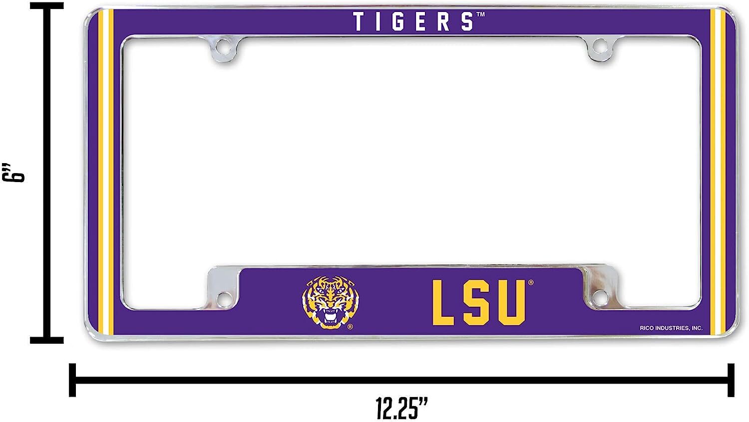 Rico Industries NCAA LSU Tigers Classic All Over Chrome Frame for sale ...